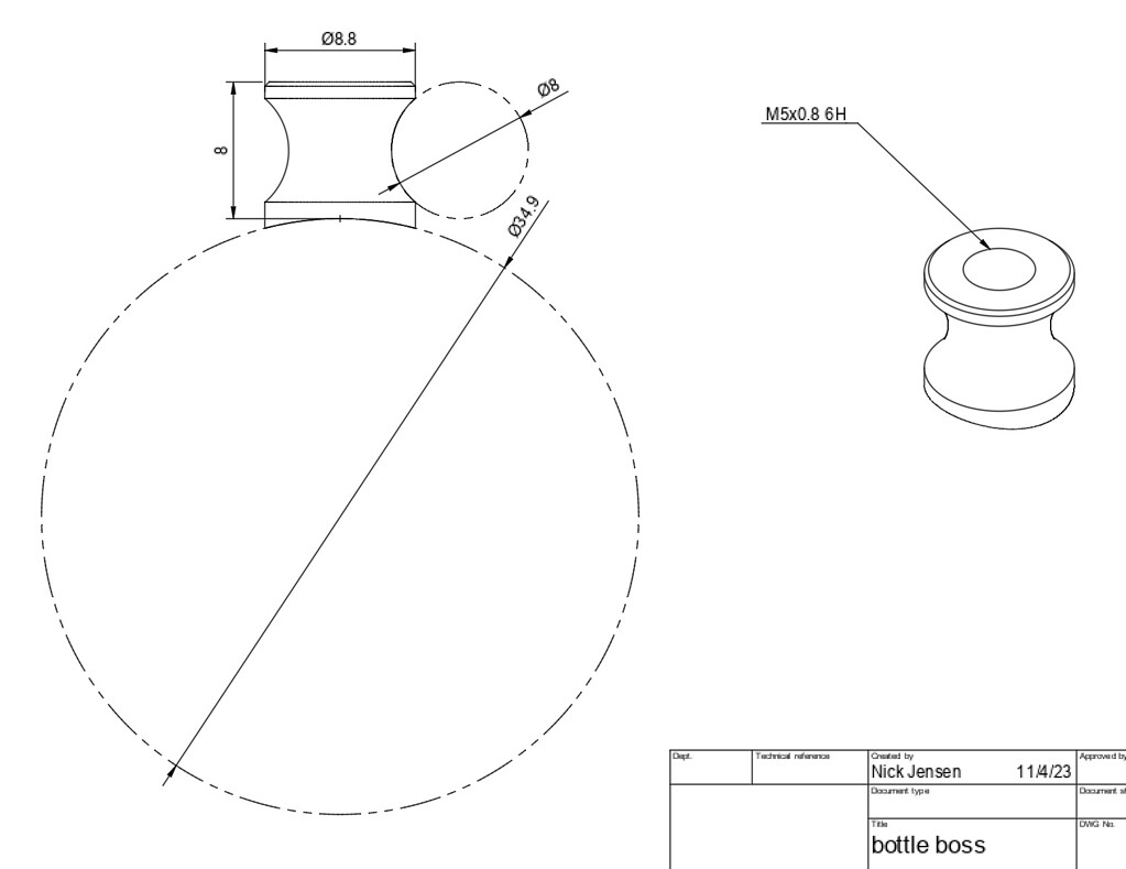 External bottle boss - Paragon Official - Custom Framebuilding Forum