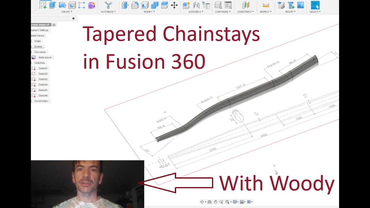 Tapered Chainstays In Fusion 360 Education Custom Framebuilding Forum